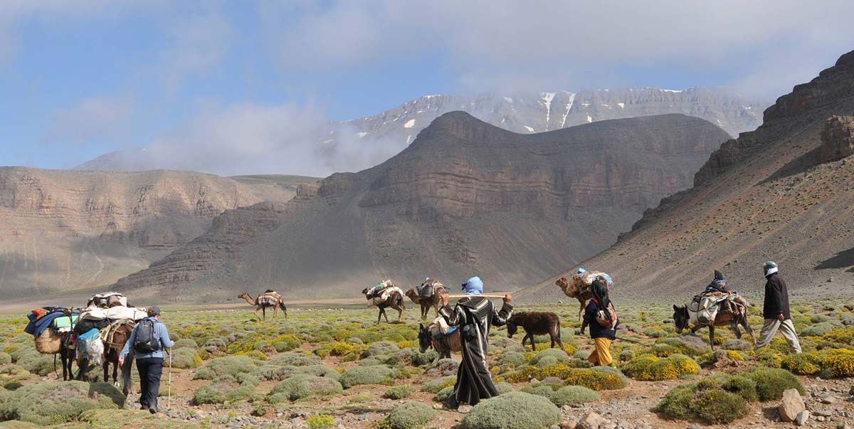 Berber Nomads Walking With Berber Nomads In Morocco / Morocco Tours
